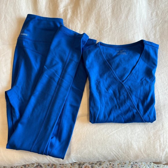 Jaanuu | Tops | Womens Tulip Mockwrap Scrub Set Royal Blue Xs | Poshmark